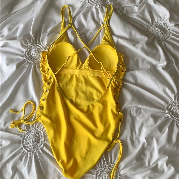 Revamped | Swim | Bright Yellow One Piece Swim Suit | Poshmark